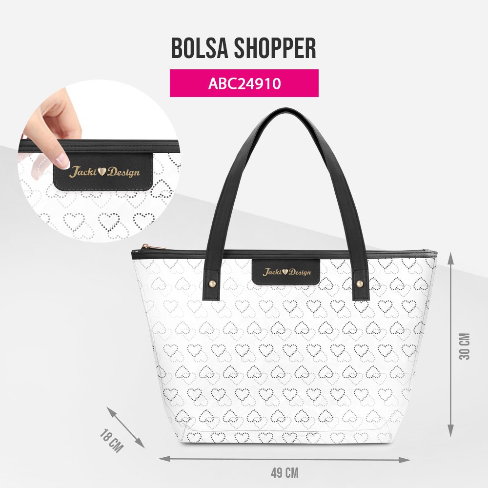 Bolsa Shopper Love Jacki Design - Preto